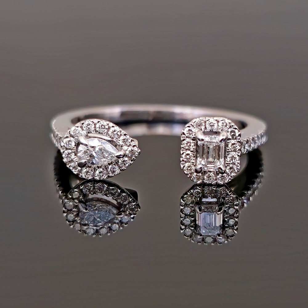 Prsten sa dijamantima 0.46ct od belog zlata 740-300